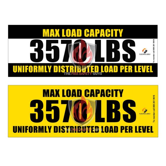 Weight Capacity Labels - The Fire Safety Guys