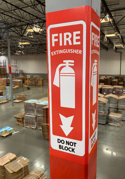 Fire Extinguisher Decals for Columns - The Fire Safety Guys