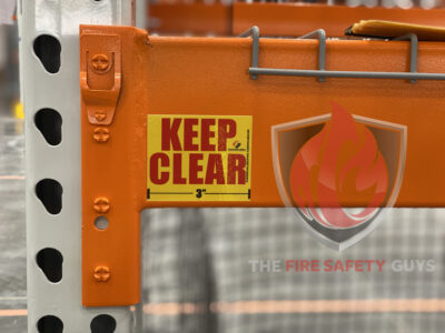 3"x3" Flue Space Labels with Keep Clear in bold fonts