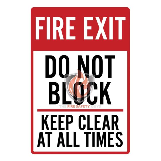 Fire Exit Do Not Block - The Fire Safety Guys