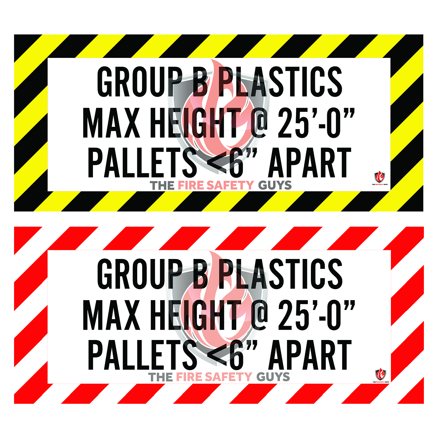 SOLID-PILED STORAGE FLOOR MARKING SIGNS - The Fire Safety Guys