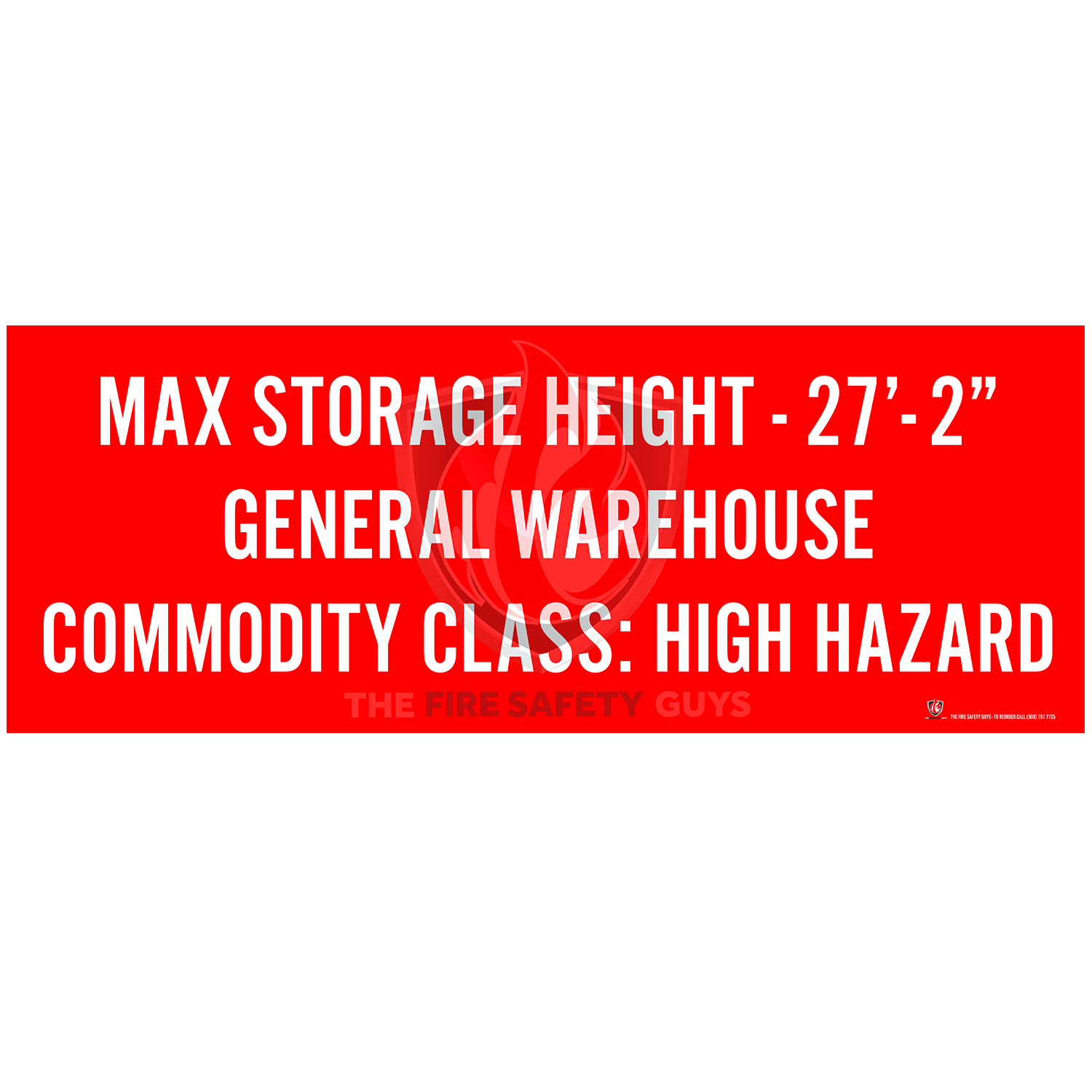 Ontario FD Max Height and Commodity Classification Plaques - The Fire ...
